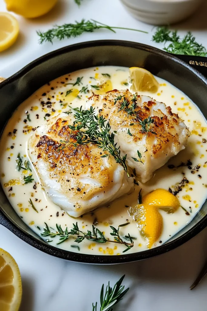 Tasty Baked Cod in Coconut Lemon Cream Sauce – TartAmour