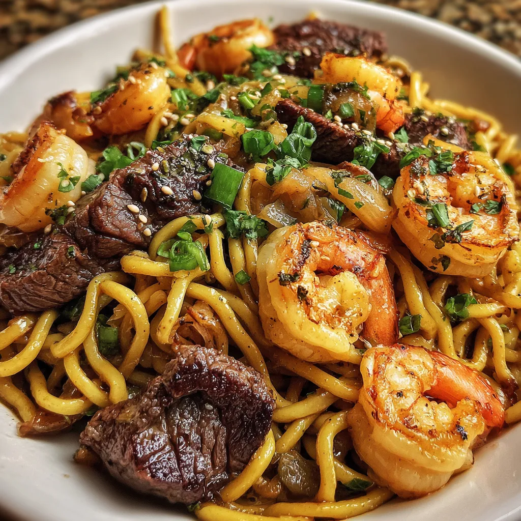 Surf & turf Garlic Noodles – TartAmour