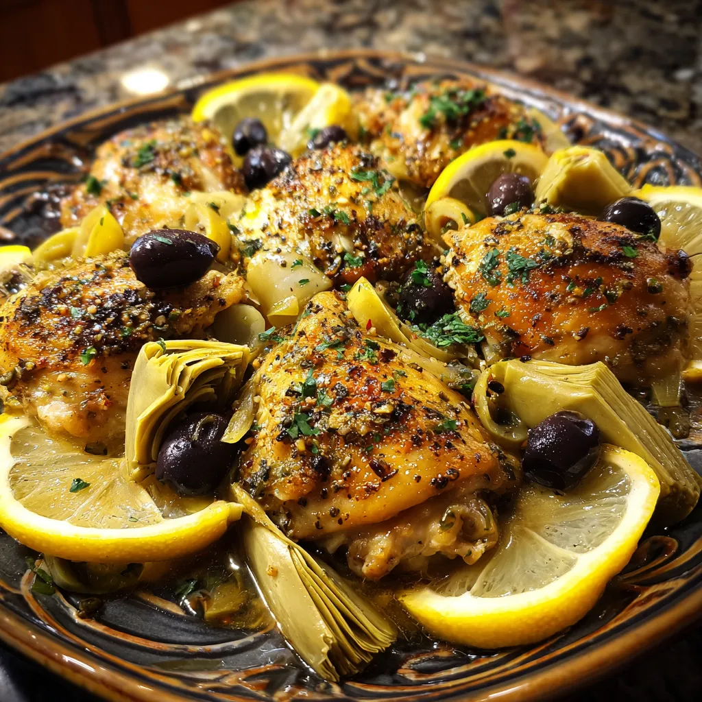 Mediterranean Lemon Chicken with Artichokes & Olives – TartAmour