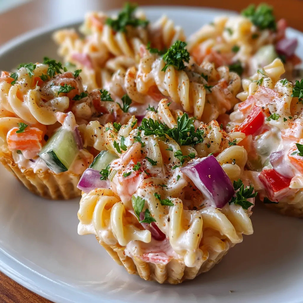 Pink Pasta Salad Cups – TartAmour