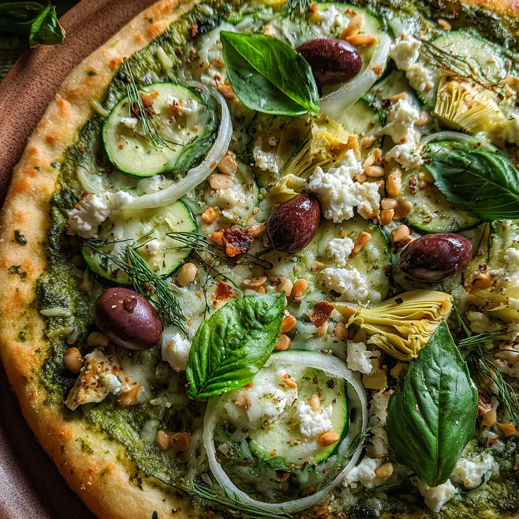 Herb-Infused Mediterranean Thin-Crust Green Pizza – TartAmour