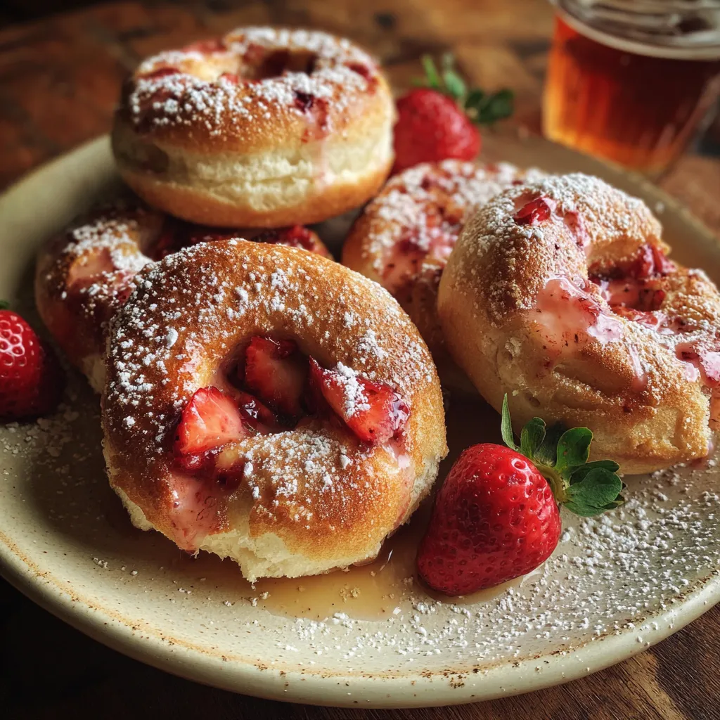 Freshly Baked Sweet Strawberry Bagels – TartAmour