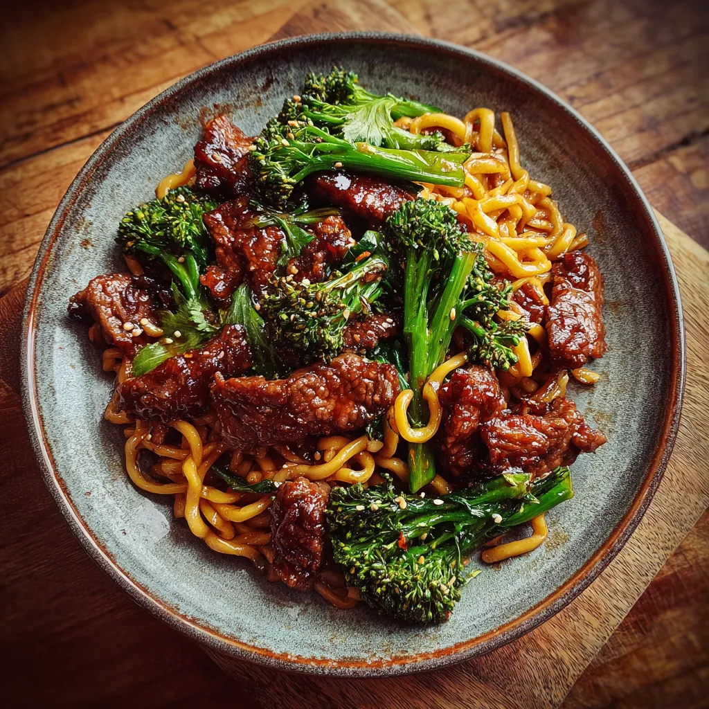 Chinese Crispy Beef & Broccoli Noodles – TartAmour